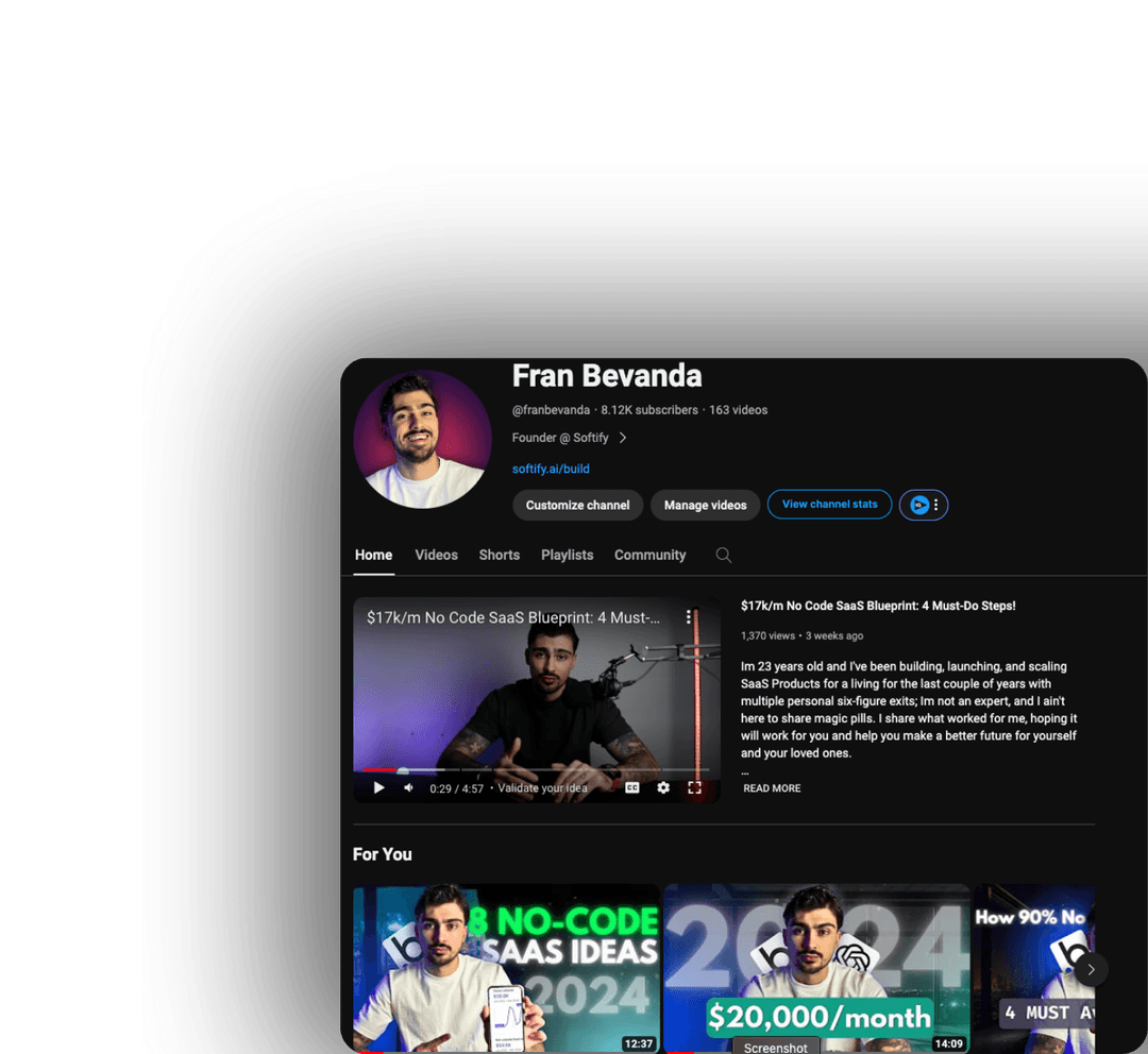 Softify - Build and Launch your First No Code SaaS in 30 days!